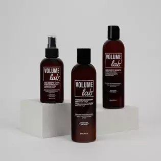 Volume lab Shampoo, Pflegebalsam, Serum und Haarmaske